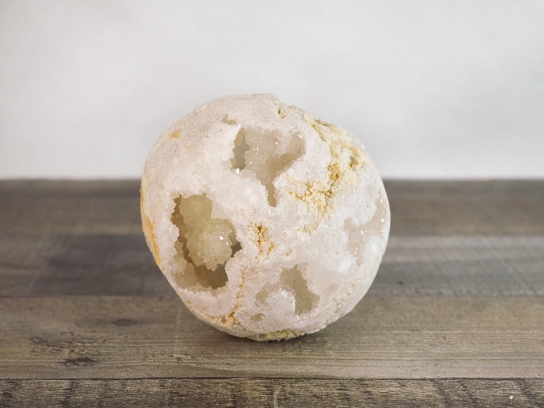 Ethereal Self-standing Sugar Quartz Fairy Cave Sphere Geode A - Etsy