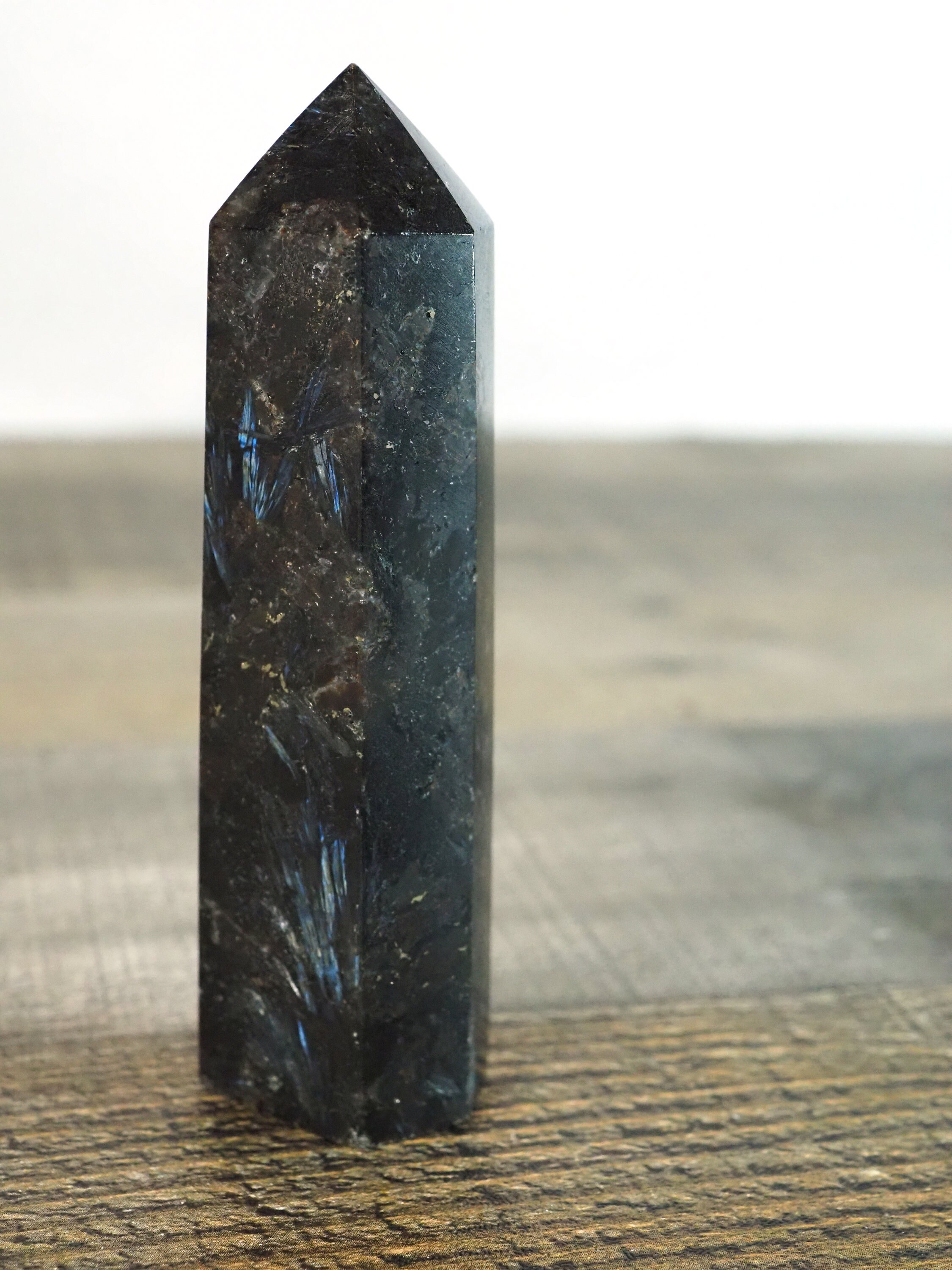 Beautifully Flashy fireworks Stone Medium Arfvedsonite Towers - Etsy
