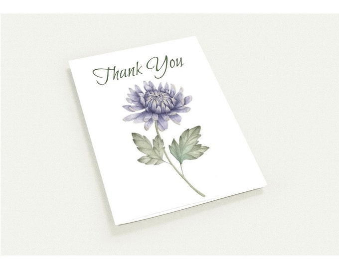 Pack of 10 Wild Flowers Floral Garden Flat or Folded Thank You / Note ...