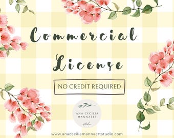 Commercial License - Digital Download Printable Clipart Watercolor ...