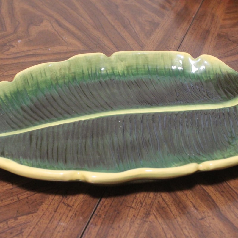 Ceramic Banana Leaf Plate - Etsy