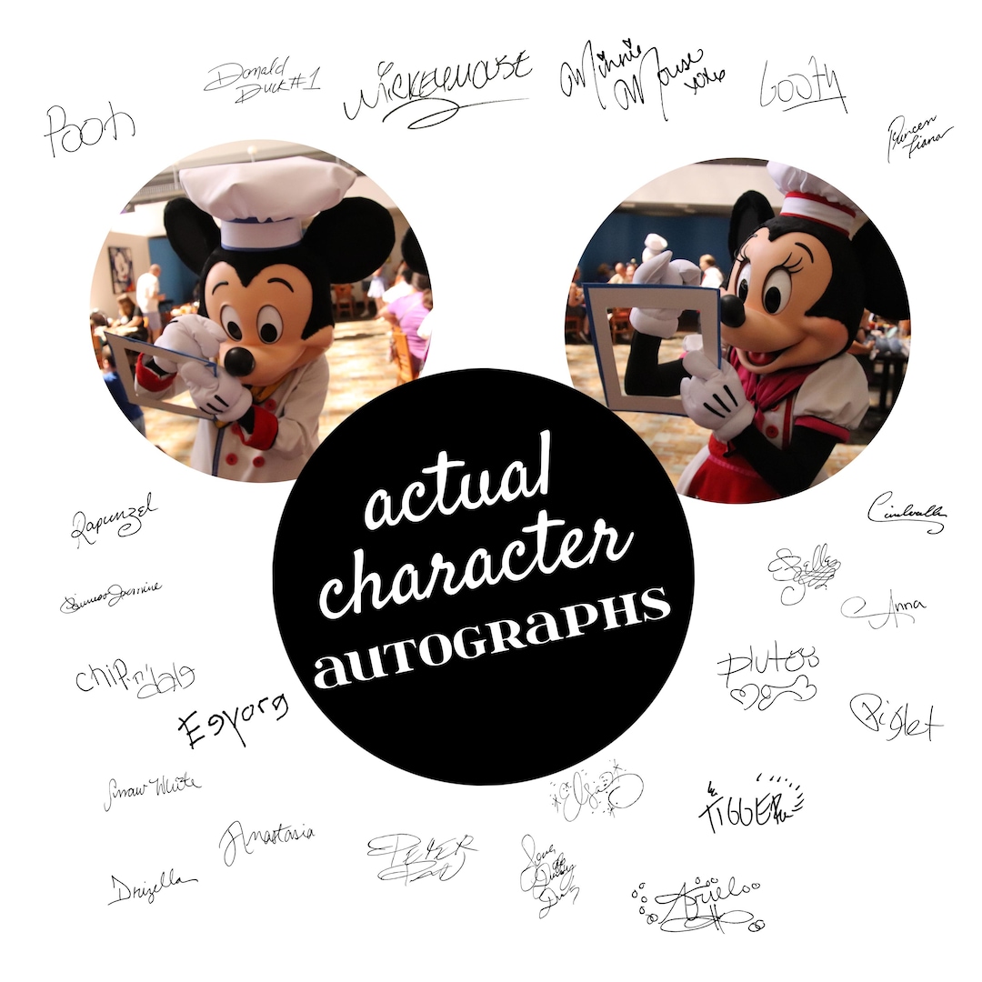 Walt Disney Character Autograph Instant Download | Disney World ...