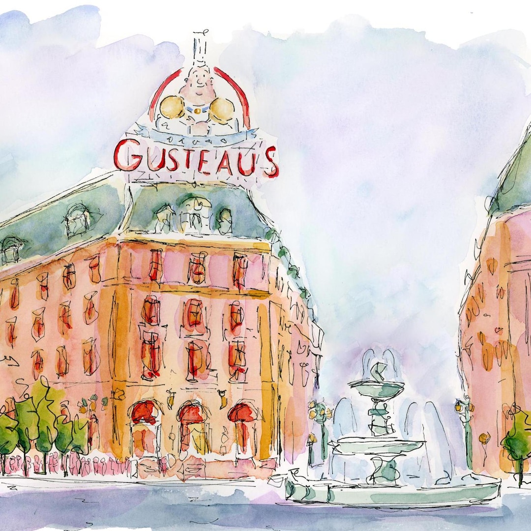 Gusteau's Restaurant Watercolor Print: Ratatouille Movie Art - Etsy