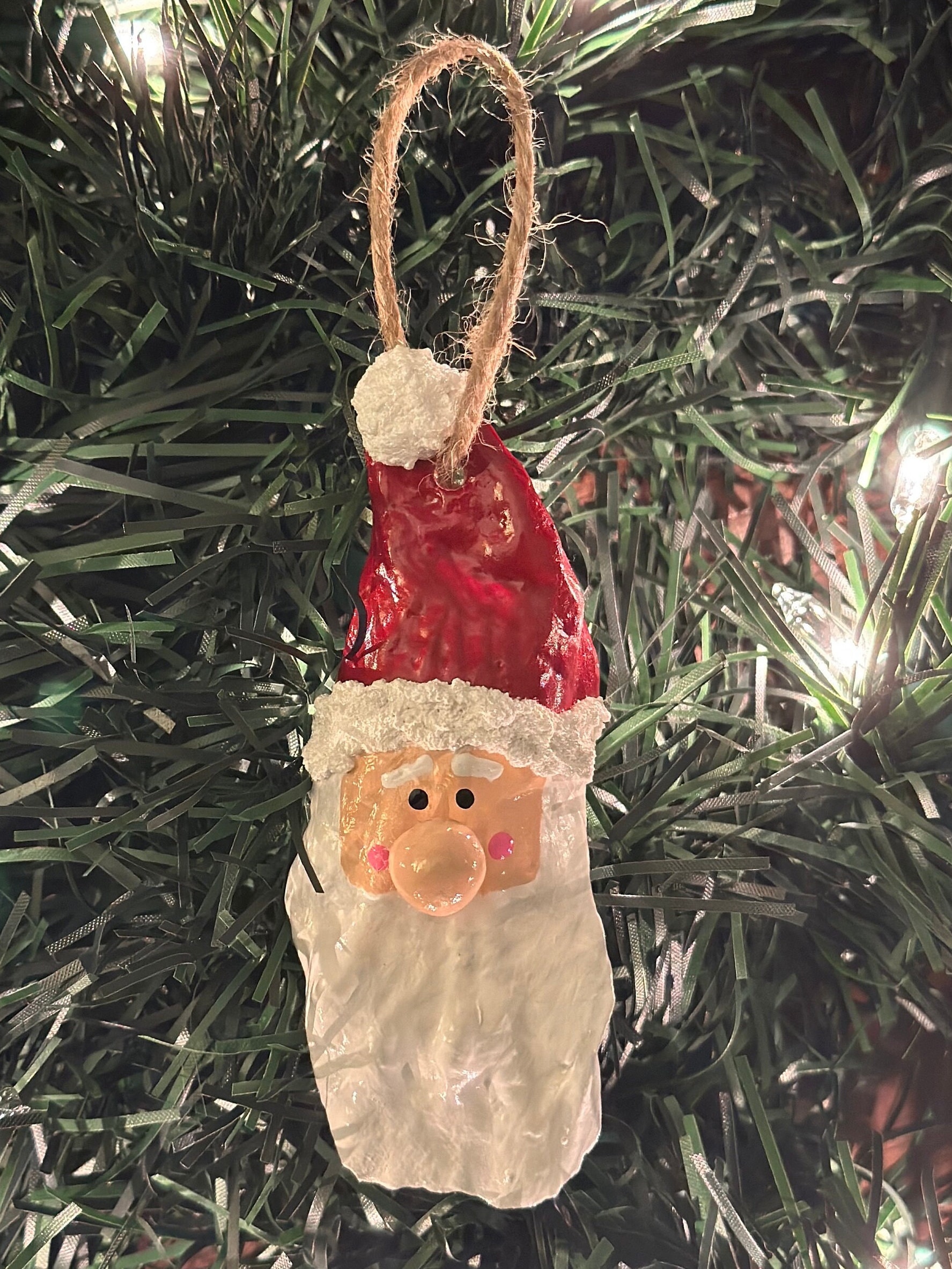 Santa Oyster Shell Ornament - Etsy
