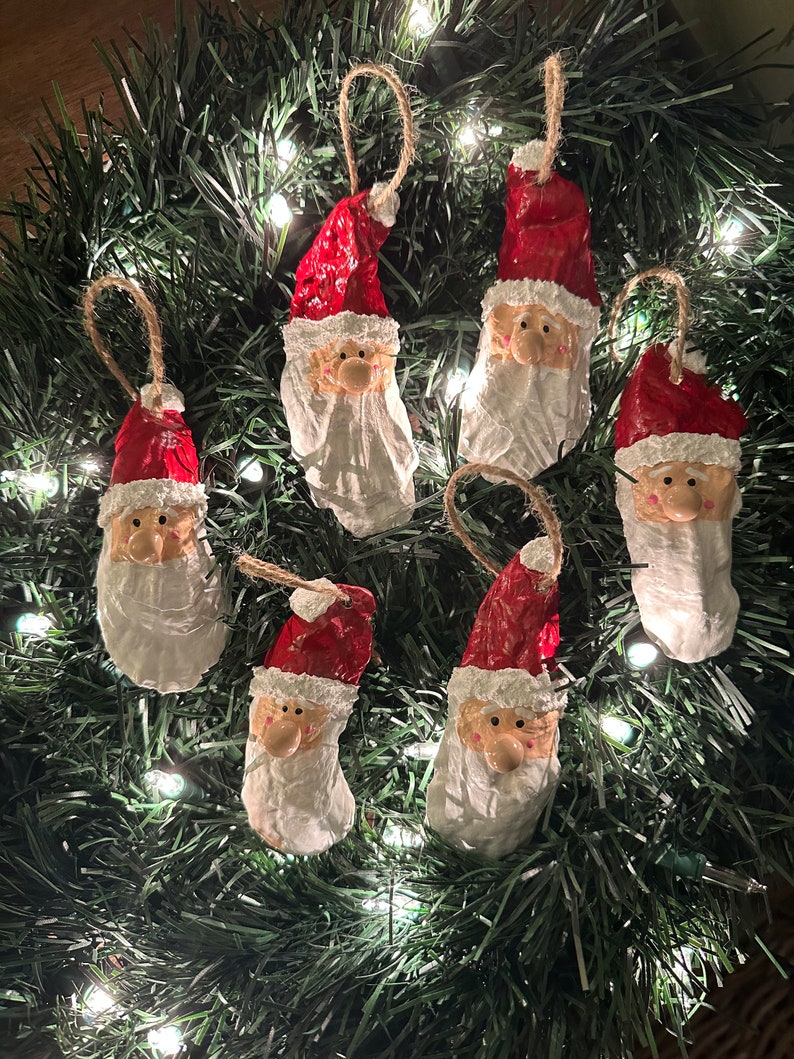 Santa Oyster Shell Ornament - Etsy