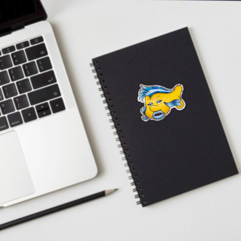 Fabulous Flounder Fish Sticker Funny Waterproof Vinyl Sticker for ...