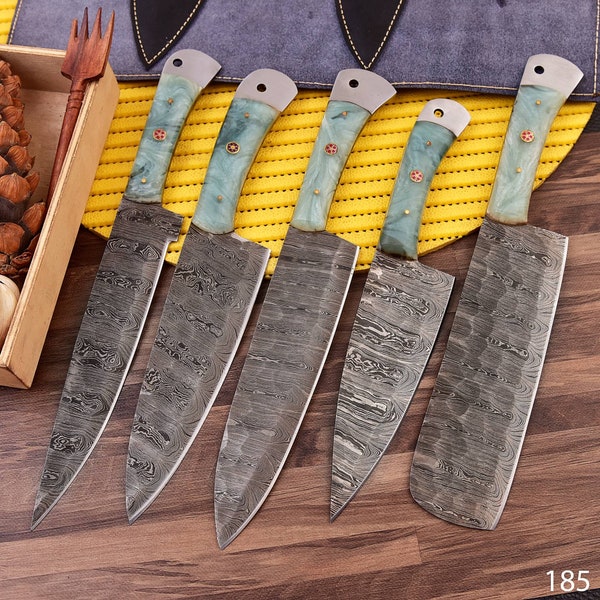 Chef Knives Set With Case - Etsy