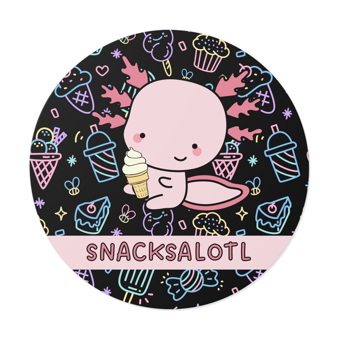 Axolotl Snack Sticker Endangered Species Sticker Food - Etsy