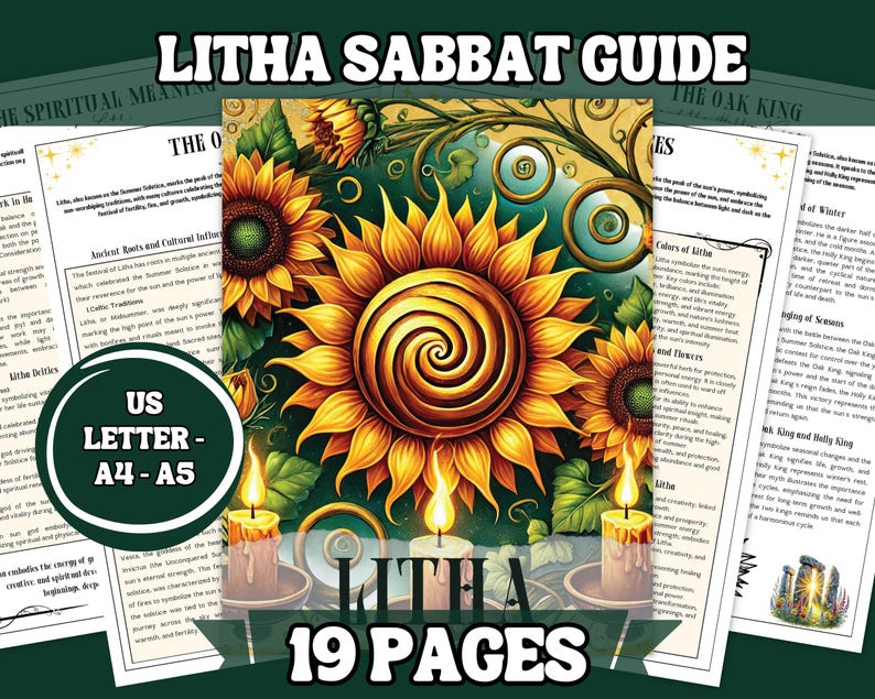 Litha Sabbat Guide Printable | Summer Solstice Rituals, Spells (PDF) - Etsy