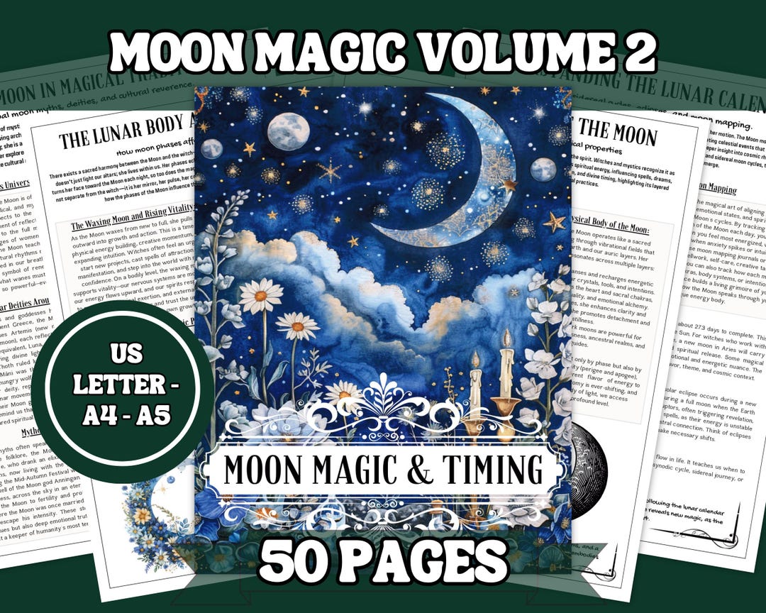 Moon Magic Spell Guide | Lunar Timing, Witchcraft (PDF Pattern) - Etsy