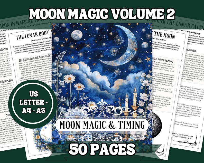 Moon Magic Spell Guide | Lunar Timing, Witchcraft (PDF Pattern) - Etsy