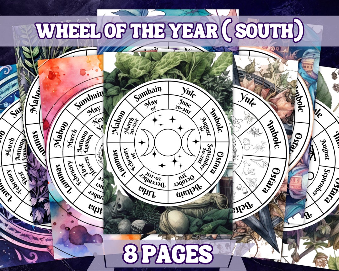 Wheel of the Year Southern Hemisphere Bundle , Printable Grimoire Pages ...