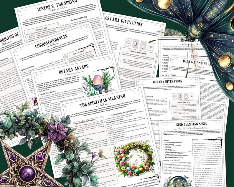 Ostara Grimoire | Spring Equinox Rituals, Spells (PDF Digital Download ...