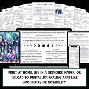 Moon Water Magic Guide | Lunar Rituals Workbook (digital Download) - Etsy