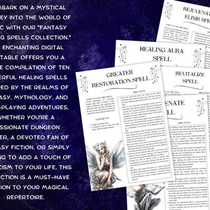 Healing Spells Collection , Printable Grimoire Pages and Book of Shadow ...