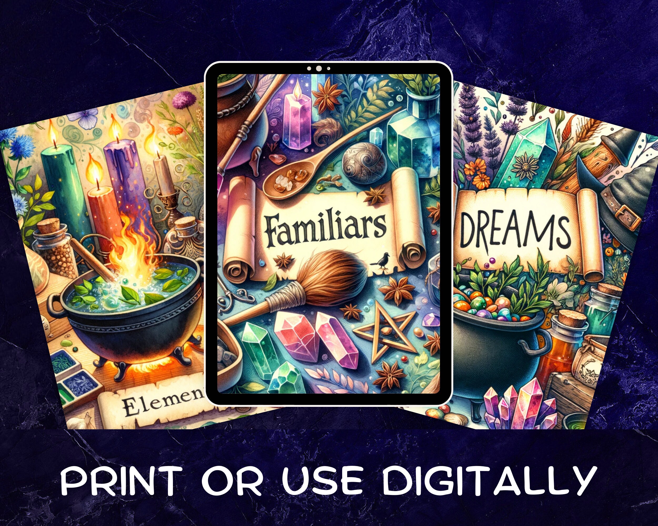 Kitchen Witch Grimoire Divider Pages , 31 A4 Pages for Your Grimoire or ...