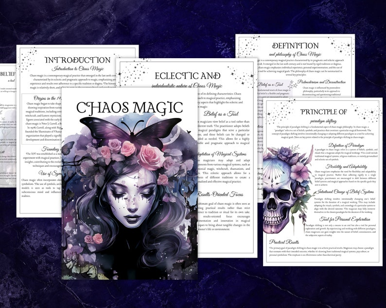 Chaos Magic Grimoire Set 24 Pages, A4 Size , Digital Download ...