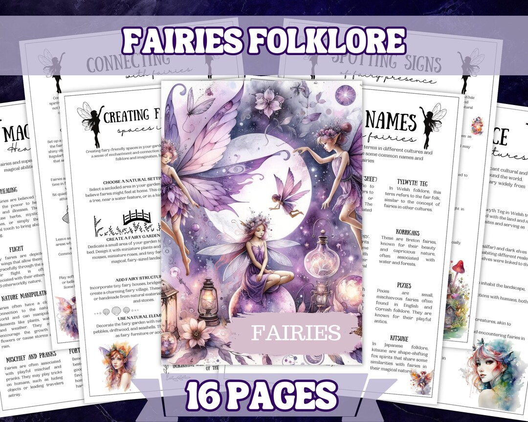 Fairy History and Folklore , Printable Grimoire and Book of Shadow ...