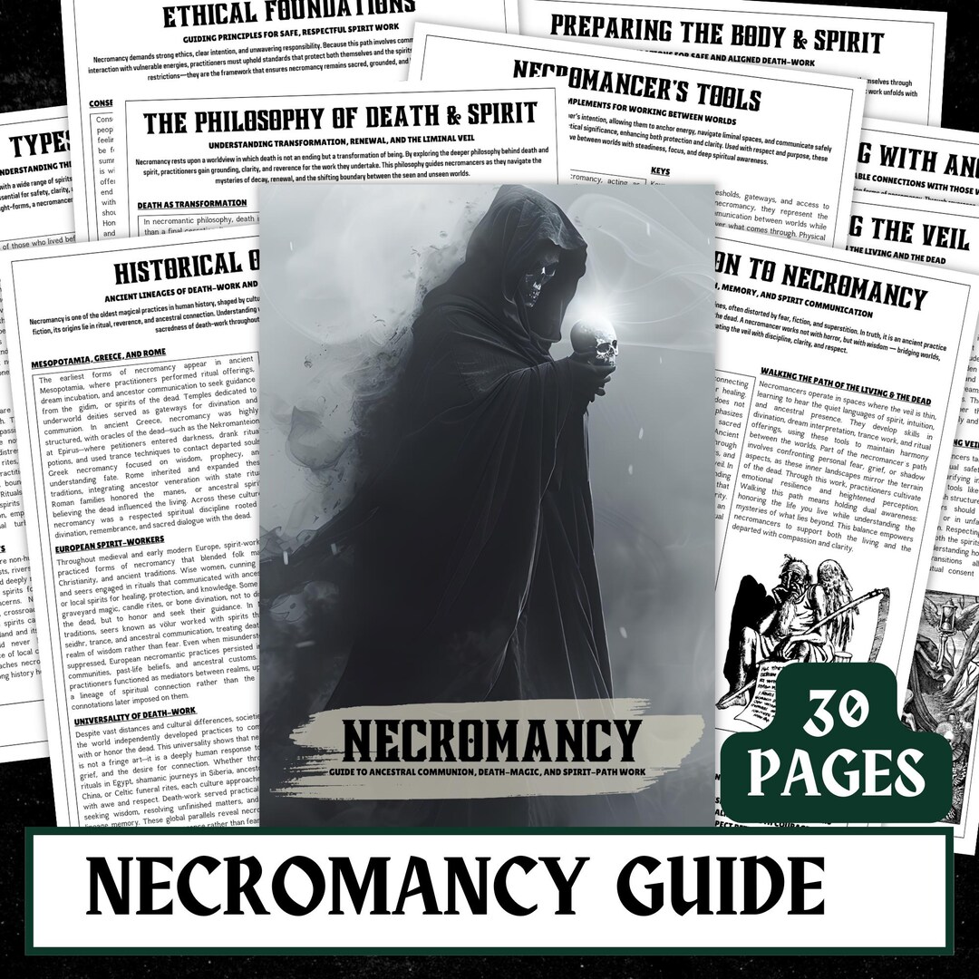 Necromancy Grimoire Guide – 30-page Digital Download | Dark Arts Magic ...