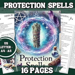 Printable Protection Spells: Grimoire Pages (digital Download) - Etsy