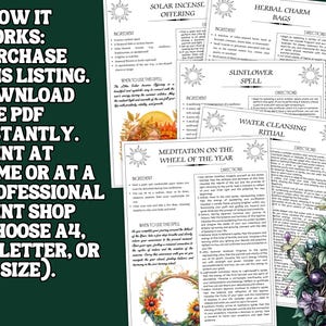 Printable Litha Spells: 10 Summer Solstice Rituals (A4 Size) - Etsy