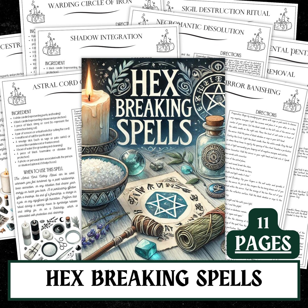 Hex Breaking Spells | Advanced Witchcraft Grimoire Pages (PDF Digital ...