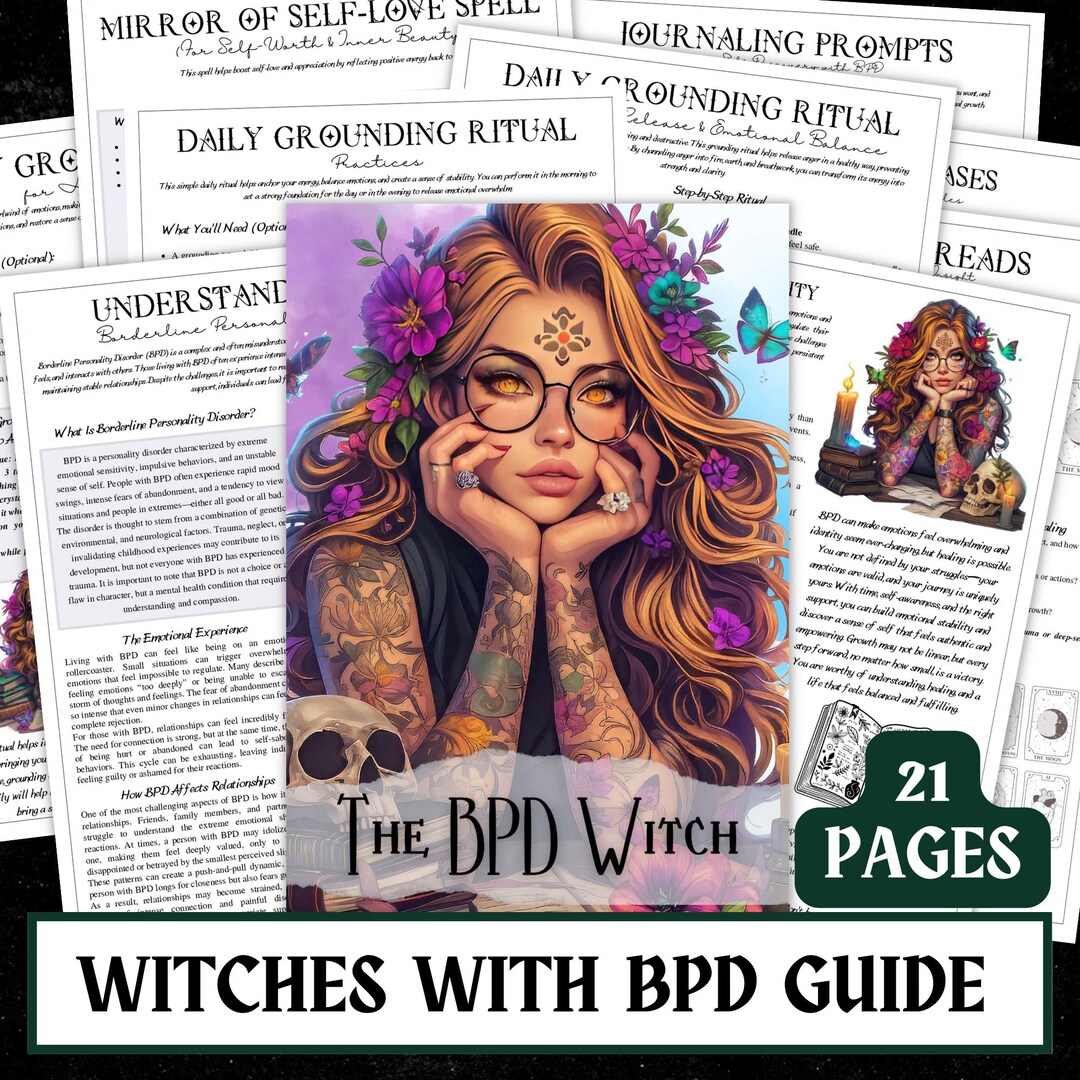 BPD Witch Printable Guide | Emotional Healing Grimoire (PDF) - Etsy
