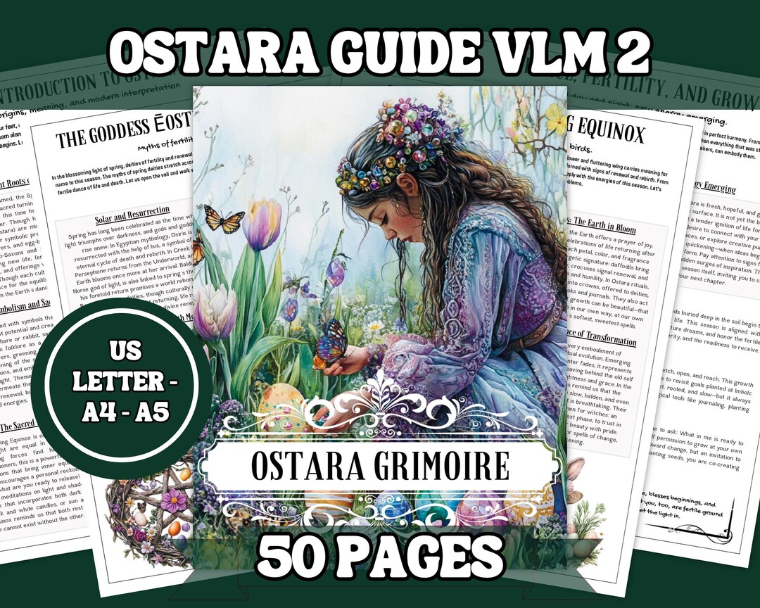 Ostara Grimoire Printable | Spring Equinox Witchcraft Guide (PDF) - Etsy