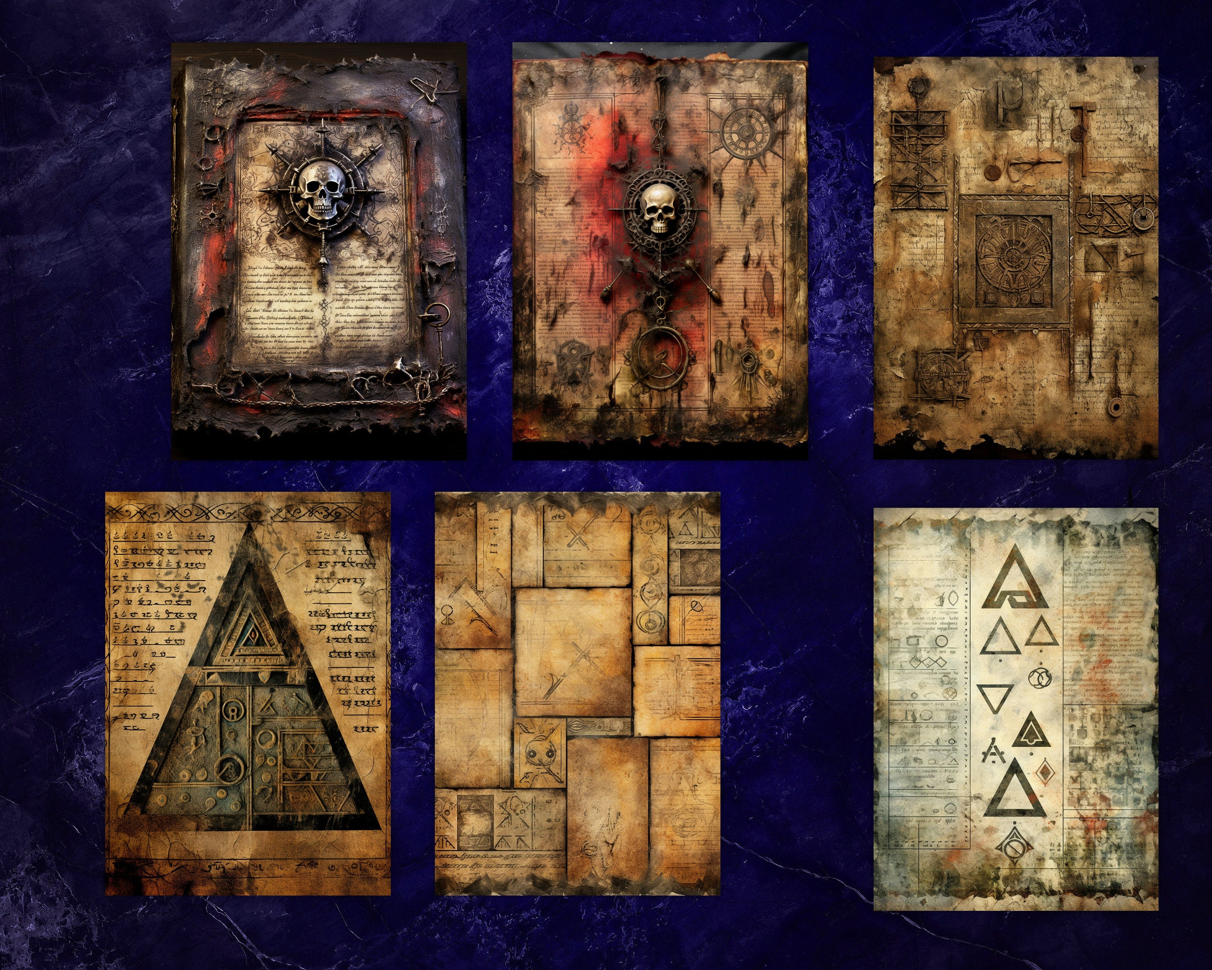 Vintage Mystic Occult Printable Paper Pack 12 Printable PDF Pages ...