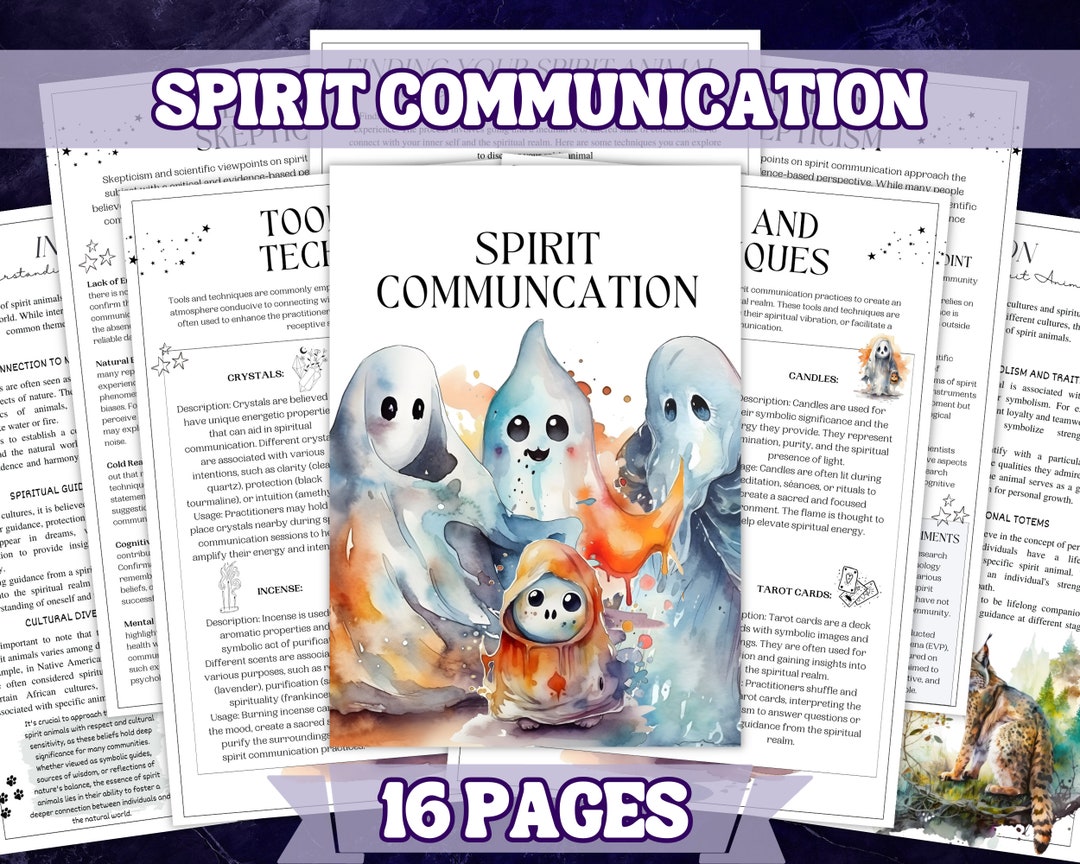 Spirit Communication Explained , Printable Grimoire and Book of Shadow ...