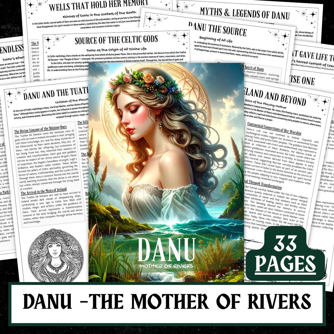 Danu Grimoire Pages | Celtic Mother Goddess Book of Shadows (digital ...