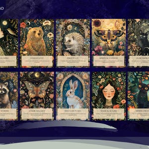 Printable Enchanted Forest Affirmation Cards | 50 Cards | Woodland ...