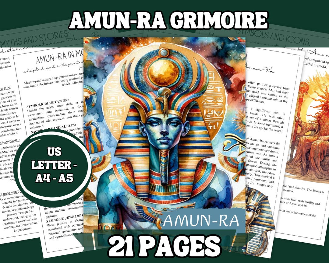 Amun Ra Worship Guide | 21 Page Printable Resource | Egyptian Sun God Grimoire PDF | Digital ...