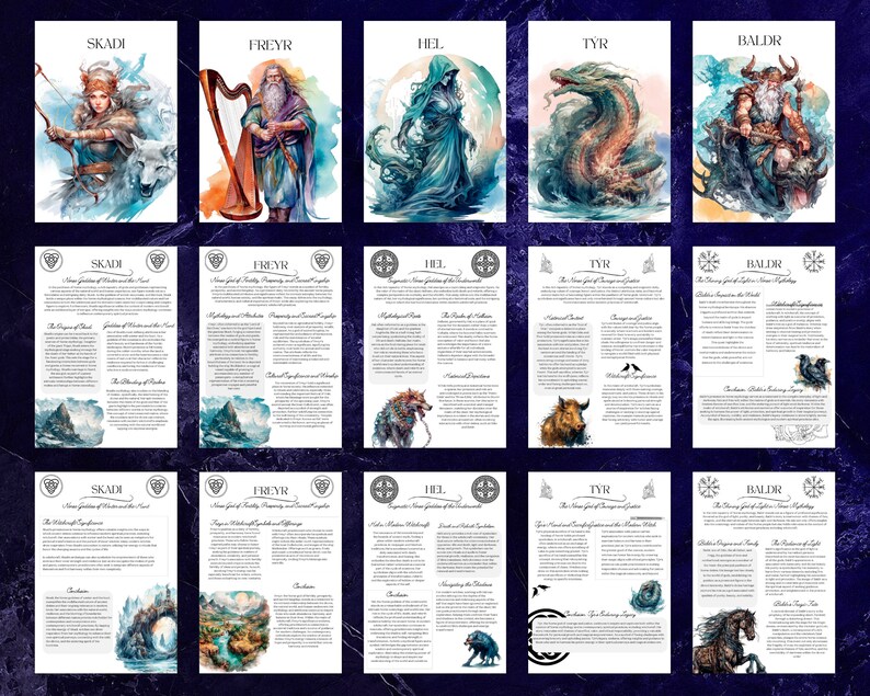 Norse Mythology Guide , Printable Grimoire Pages , Book of Shadow Pages , Learn Mythology - Etsy