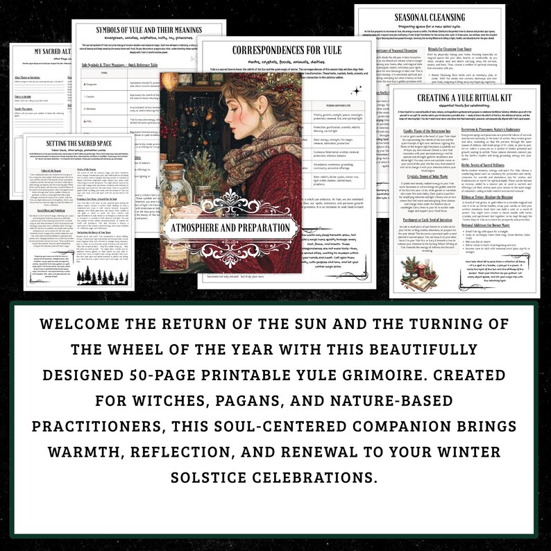Yule Grimoire | Winter Solstice Witchcraft Guide (PDF) - Etsy UK