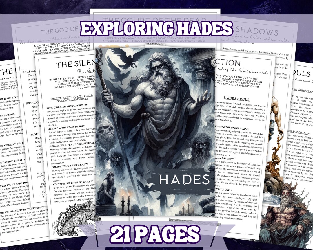 Exploring Hades , Printable Grimoire Pages and Book of Shadow Pages ...
