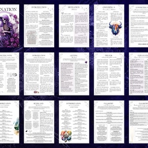Types of Divination Printable Grimoire Set , Grimoire and Book of ...