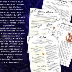 Litha Grimoire Printable Set , 14 Pages A4 Wiccan, Pagan, Witchcraft ...