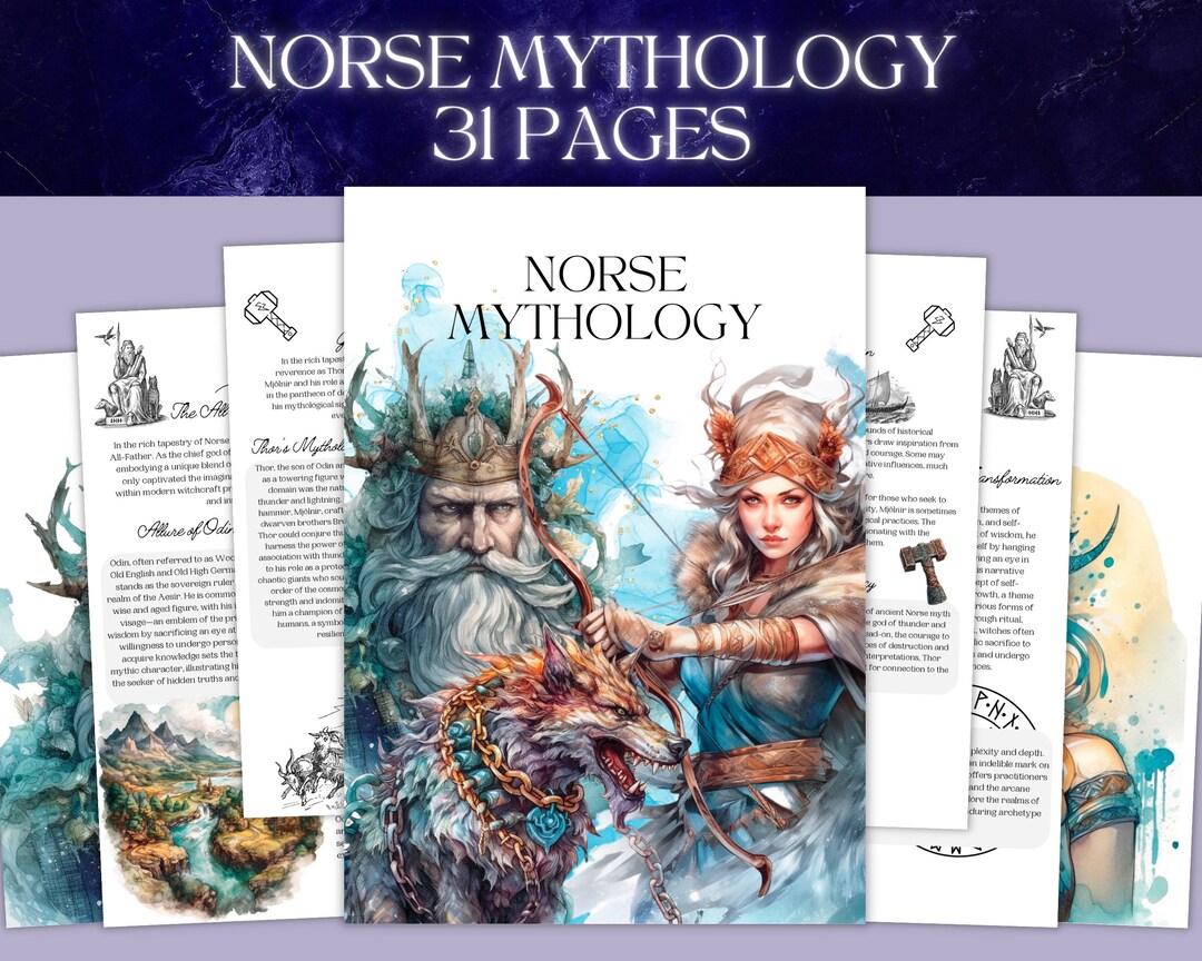 Norse Mythology Guide Printable Grimoire Pages Book of - Etsy
