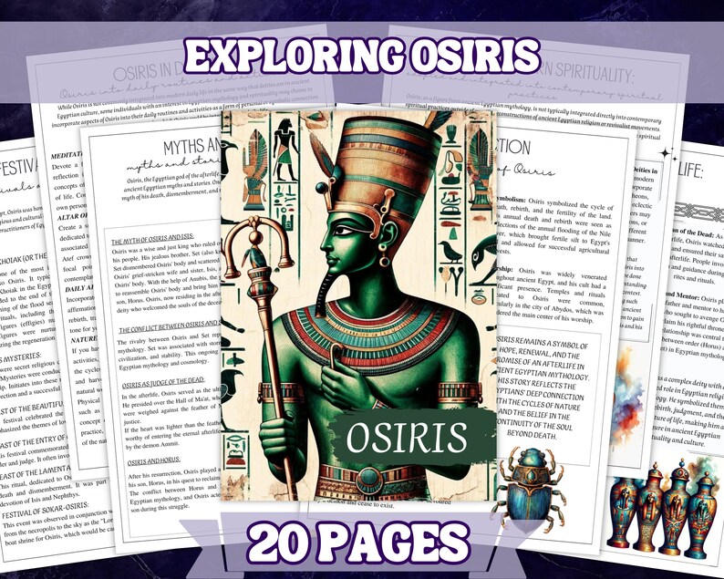 Osiris Worship Guide Printable PDF 20 Pages A4 Size , Printable ...