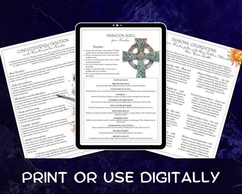 Exploring Nuada Printable Grimoire Set Book of Shadow Pages - Etsy