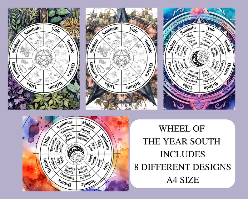 Wheel of the Year Southern Hemisphere Bundle Printable - Etsy