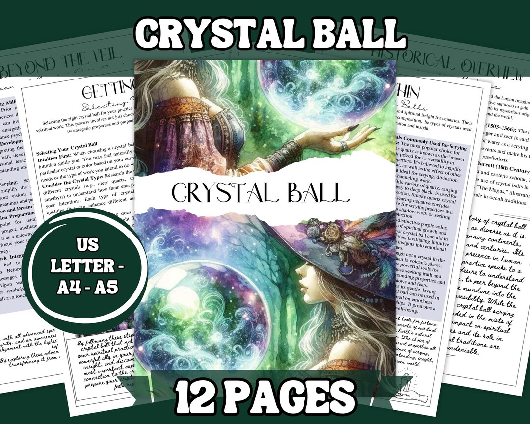 Crystal Ball Scrying Printable Guide – 12-page Witchcraft Divination PDF for Beginners ...