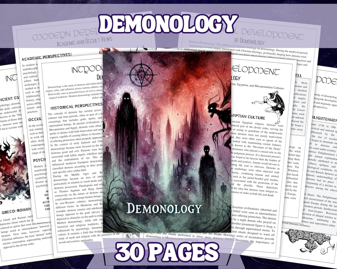 Introduction to Demonology A Printable Guide 30 A4 Pages, A4 Size ...