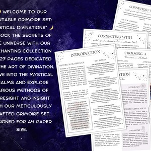 Types of Divination Printable Grimoire Set , Grimoire and Book of Shadow Pages A4 Paper Size - Etsy
