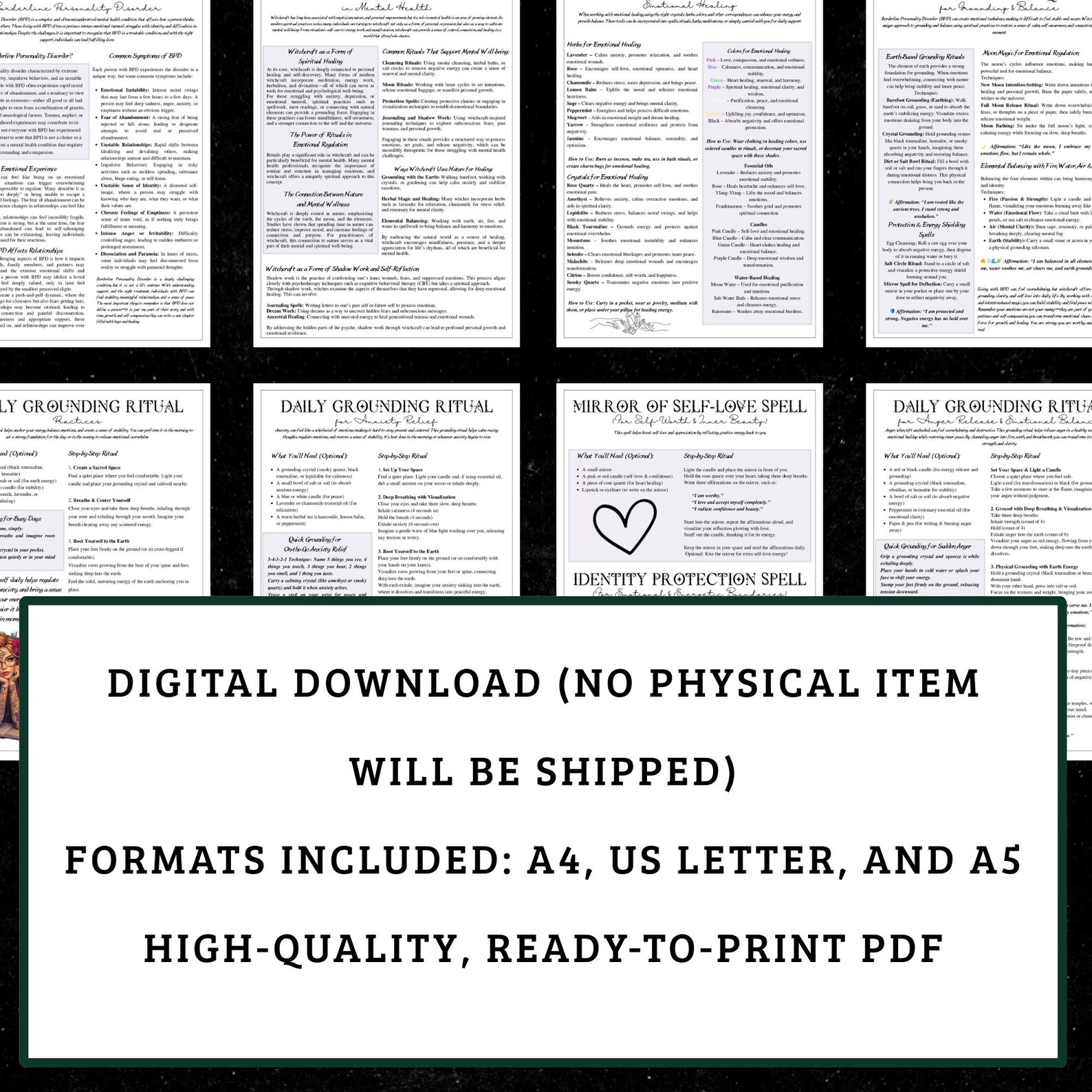 BPD Witch Printable Guide | Emotional Healing Grimoire (PDF) - Etsy