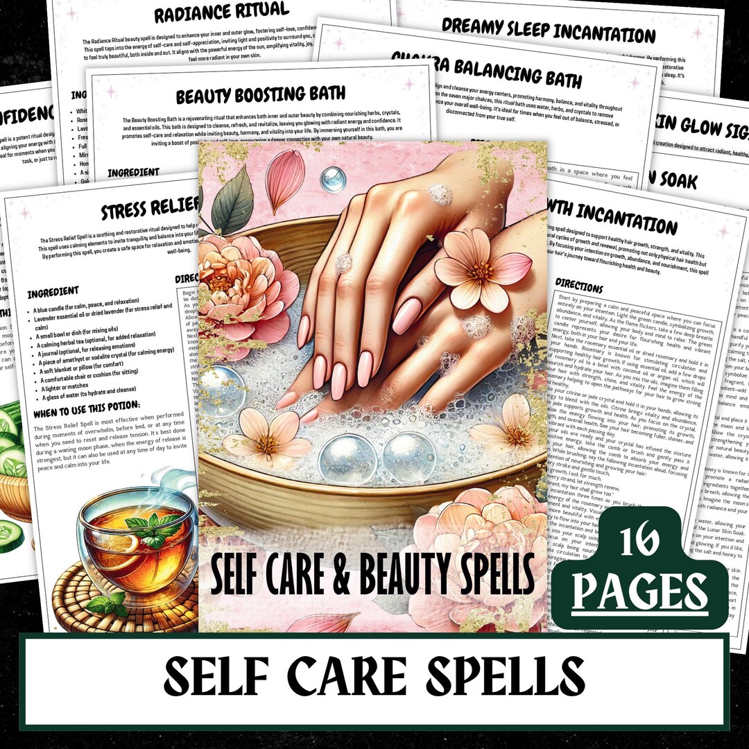 Beauty Spells Printable | Self-care Rituals for Confidence (PDF ...