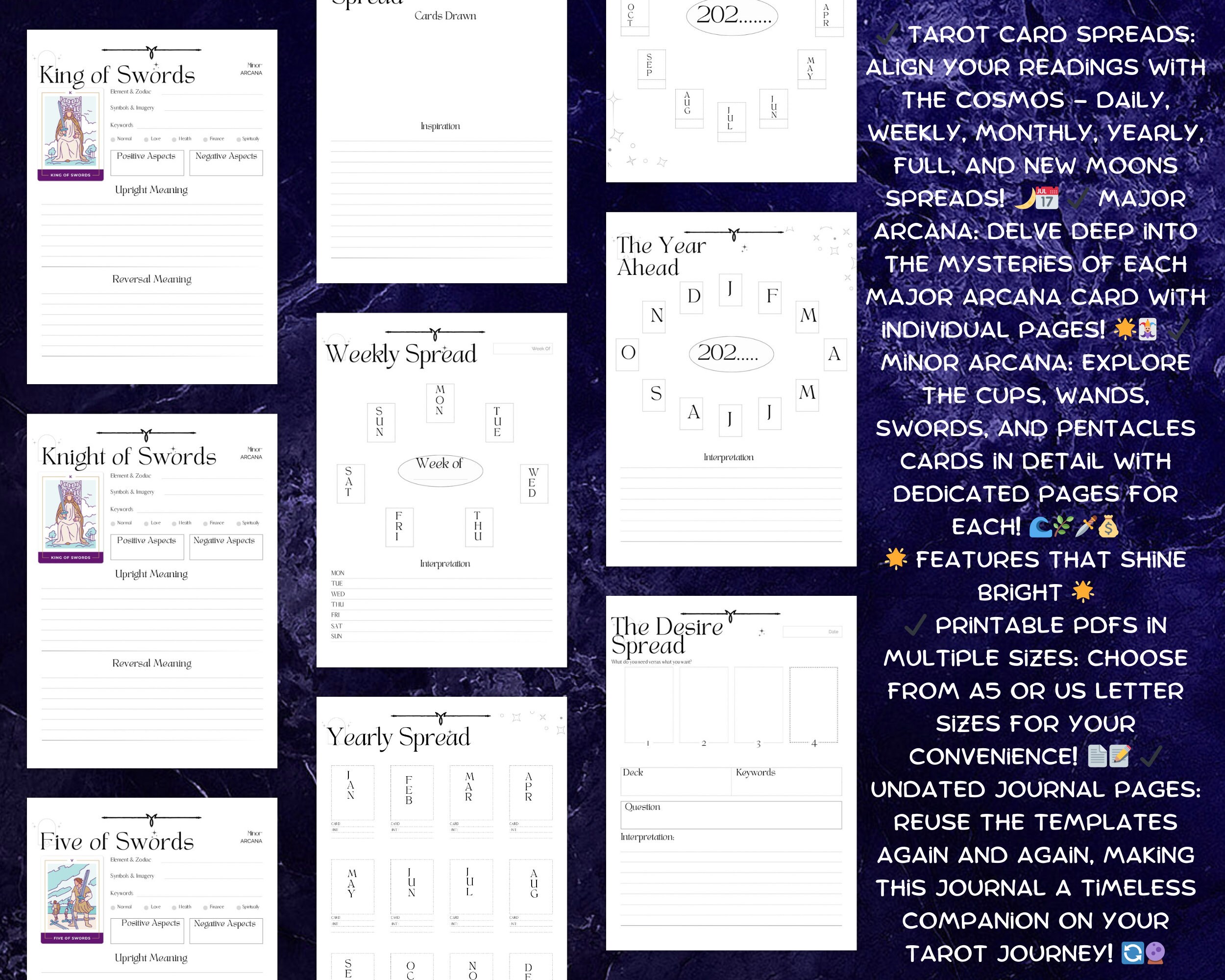 Tarot Journal Ultimate Tarot Card Journal Printable - Etsy