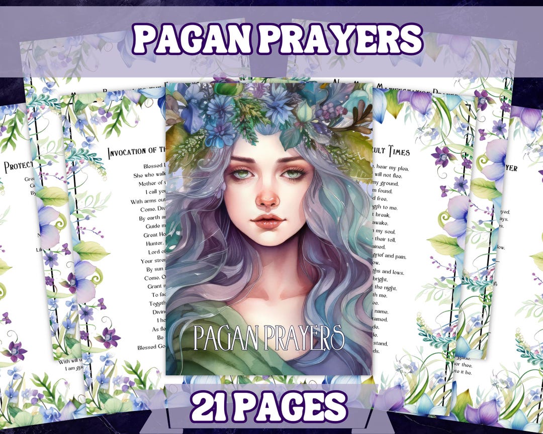 20 Pagan Prayers | Printable A4 Digital Download | Wiccan and Witchcraft Altar Prayers ...