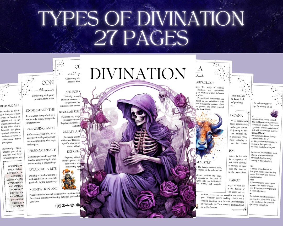 Types of Divination Printable Grimoire Set Grimoire and Book - Etsy
